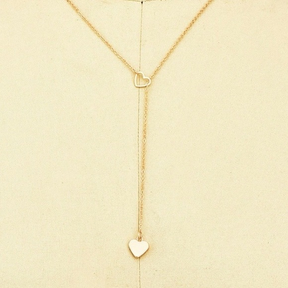 Jewelry | Gold Heart Dangle Necklace | Poshmark